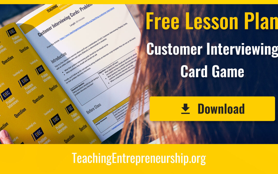 Customer Interview Card Game - Teaching Entrepreneurship